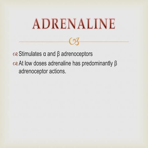 Adrenaline pharmacology | PPTX