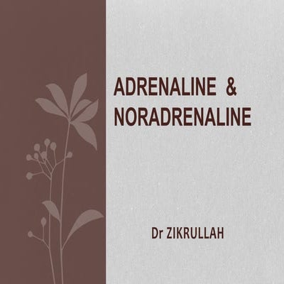 Adrenaline & Nor-adrenaline | PPTX