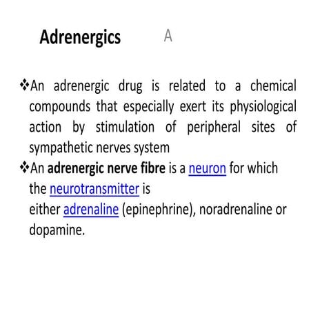 Adrenergic agents | PPT