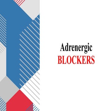 Adrenergic BLOCKERS.pptx pharma seminar. | PPTX