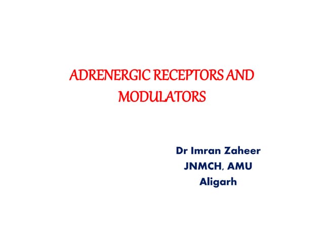 Introduction to Adrenergic receptors & Types | PPTX
