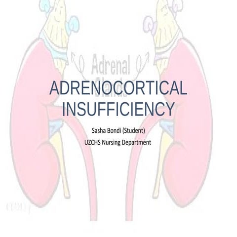 Adrenocortical insufficiency | PPT | Hormonal Disorders | Endocrine and ...