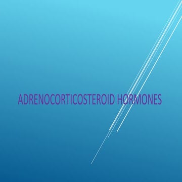 Adrenocorticosteroid hormones | PPTX