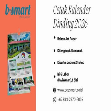 Percetakan Kalender Termurah Jombang Custom | PDF