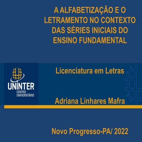 Adriana Letras Slides Tcc Pedagogia Ppt