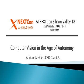Computer Vision for autonomous driving | PDF