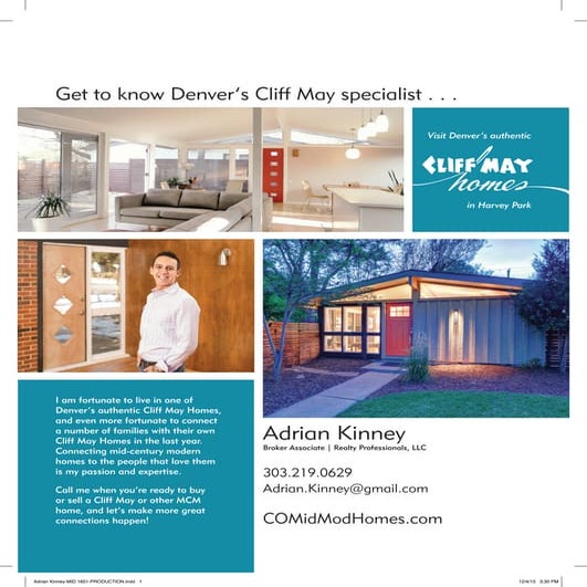 Adrian Kinney Cliff May specialist | PDF