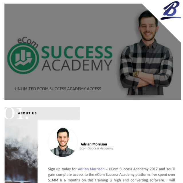 Adrian Morrison Ecom Success Academy - Browzify.com