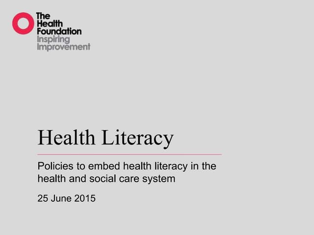 Don Nutbeam | The evolving concept of health literacy | PDF