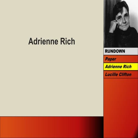 Adrienne Rich And Lucille Clifton | PPSX