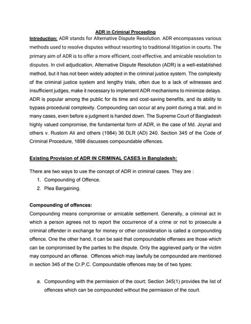 Alternative Dispute Resolution in the Philippines.pdf | Law