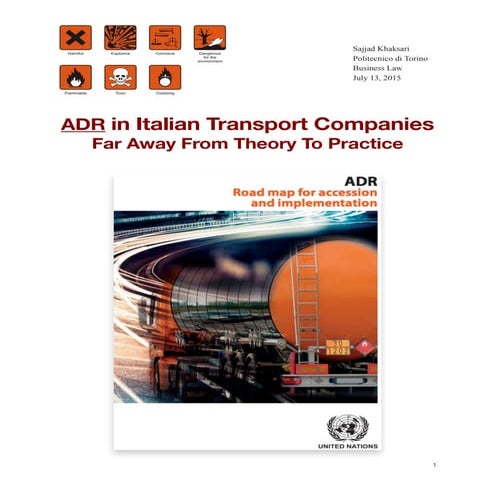 ADR in Italian Heavy-Duty Truck Transportation Companies, Far Away From ...