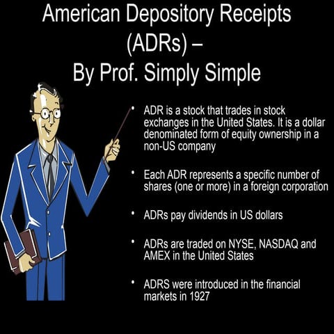 American Depository Receipts ADR Presentation | PPT