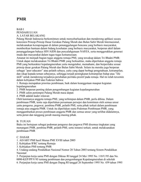 Program kerja pmr | DOCX