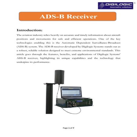 ADS-B Receiver from Digilogic Systems Pvt.Ltd. | PDF
