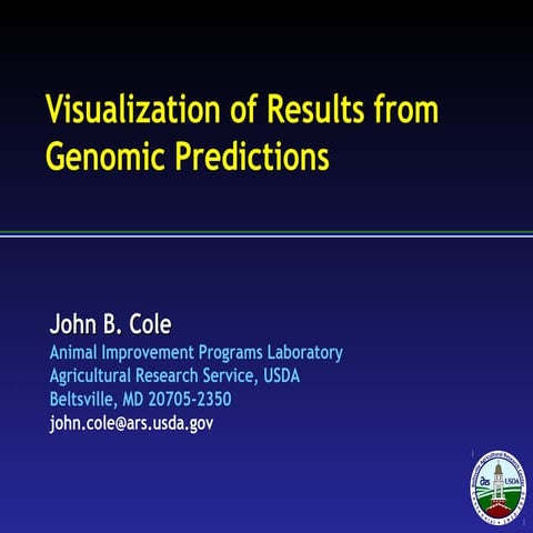 Visualization Of Results From Genomic Predictions Ppt