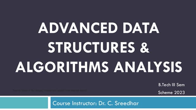 Advanced Data Structures And Algorithm Analysi Ppt 4102