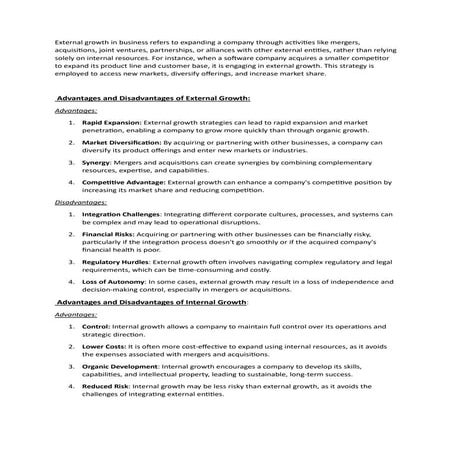 Advantages & Disadvantagess of Types of growth.docx