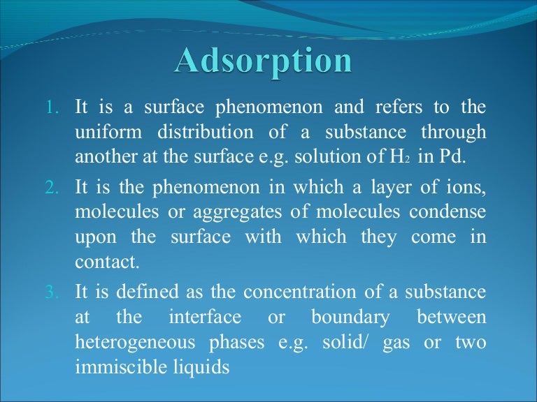Adsorption Meaning