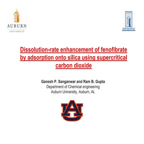 Fenofibrate Dissolution Enhancement-AIChE\' 08 | PDF