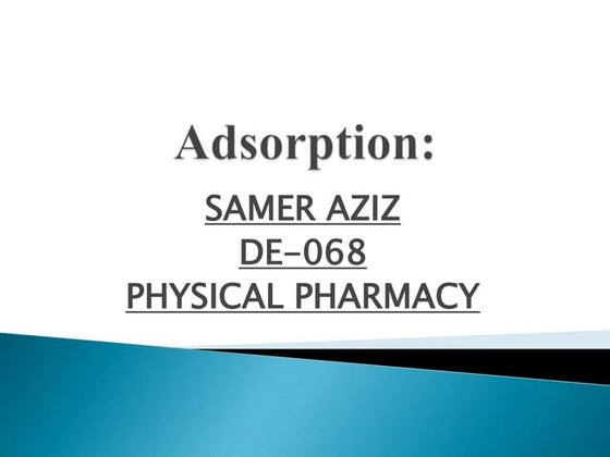 Freundlich adsorption isotherm | PPT