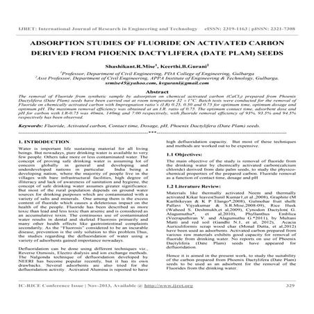 Adsorption studies of fluoride on activated carbon | PDF