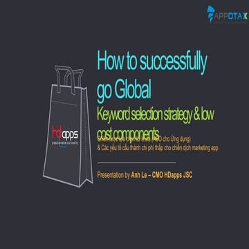 Adsota Workshop No4 - Mr. Lê Hải Anh - CMO Hdapps - Market research và tối ưu chi phí marketing ...