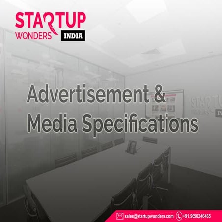 Advertisement & Media Specification for Startup Wonders | PDF