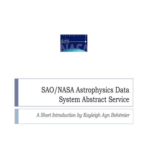 How to Use Basic Search in the SAO/NASA Astrophysics Data System ...