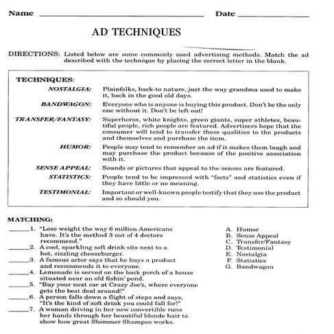 Ad Techniques | PDF