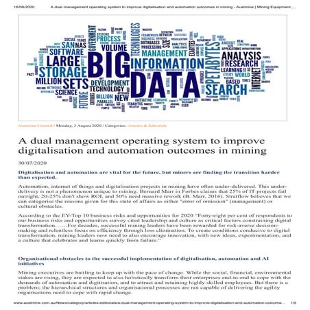A dual management operating system to improve digitalisation and ...