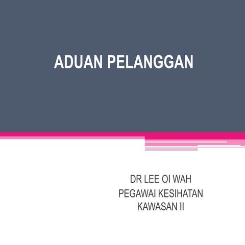 Pengurusan aduan awam kkm | PDF