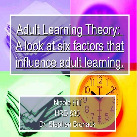 Adult learning-theory-1228264442946357-8 | PPT