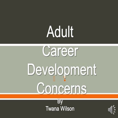 Adult career development | PPT