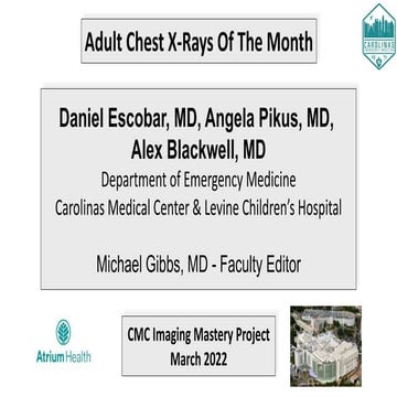 Drs. Escobar, Pikus, and Blackwell’s CMC X-Ray Mastery Project: March ...