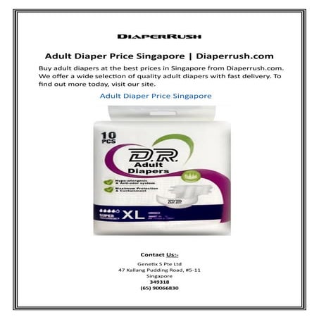 Adult Diaper Price Singapore | Diaperrush.com | Household Supplies ...