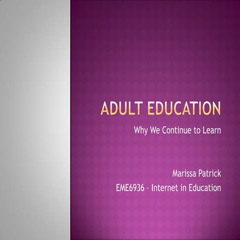 Adult Education | PPT