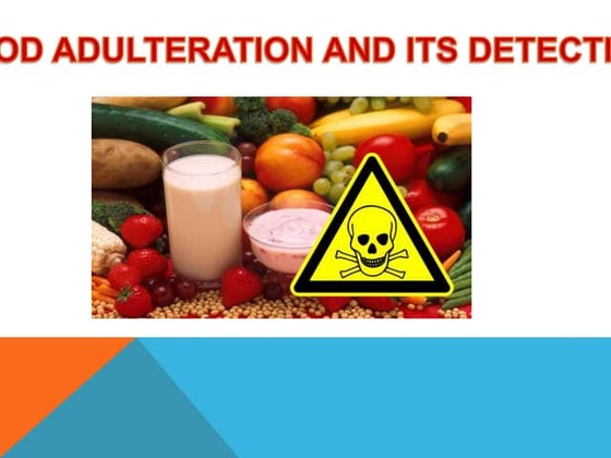 Chemistry project food adulteration | PDF