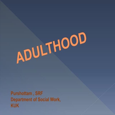 Adulthood | PPTX