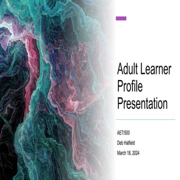 Adult Learner Profile presentation for School | PPT