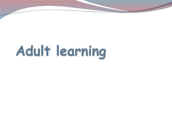 Adult learning | PPT