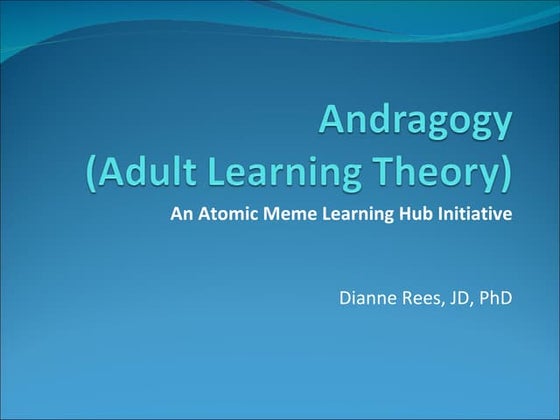 Adult learning theory | PPTX | Adult Education | Education