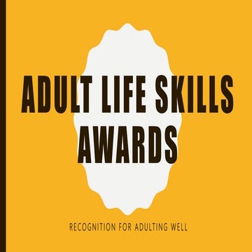 Adult Life Skills Awards | PPT