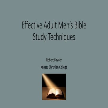 Adult Men's Bible Study | PDF