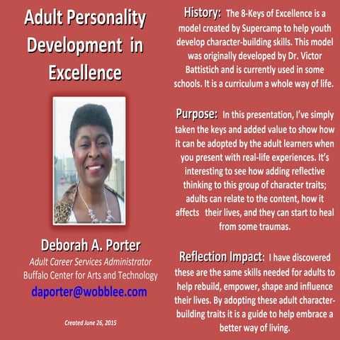 Adult Personality Development in Excellence | PPT