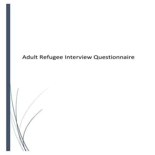 Adult Refugee Interview Questionnaire | PDF