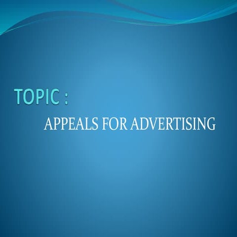 Appeals to advertising | PPTX