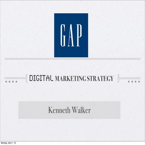 Adv gap digital marketing strategy pdf | PPT