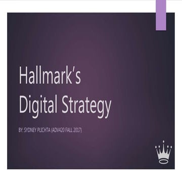 Hallmark's Digital Strategy | PPTX | Social Networking | Internet