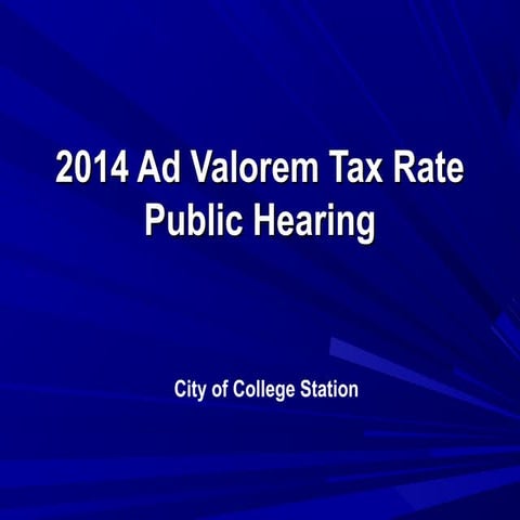 Ad Valorem Tax Rate Public Hearing | PPT